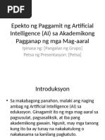 Epekto NG Artificial Intelligence MANUSCRIPT REMATCH | PDF