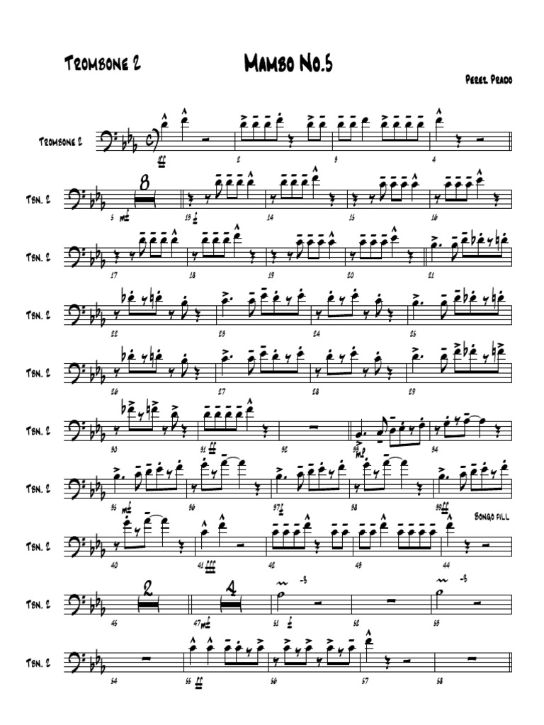 Mambo No. 5 - Tbn. 2 | PDF