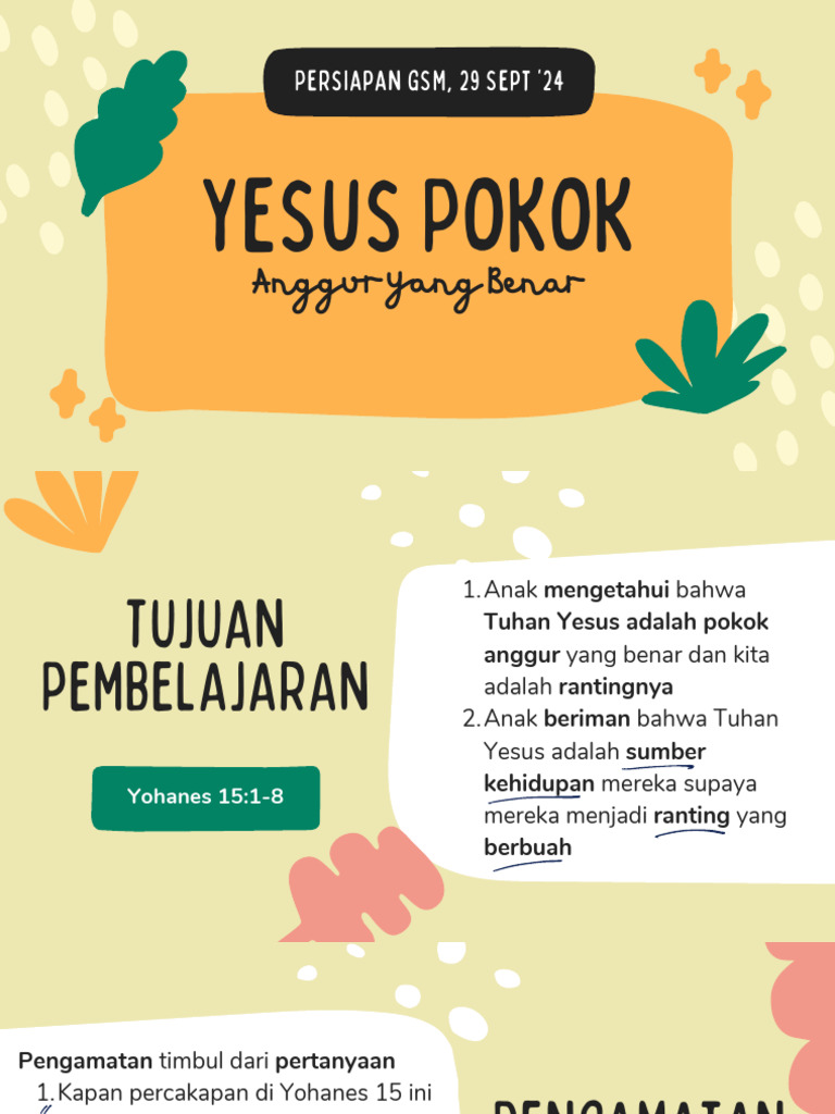 Yesus: Pokok Anggur yang Benar | PDF