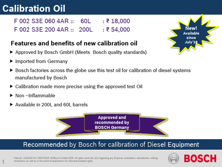 Calibration Oil | PDF