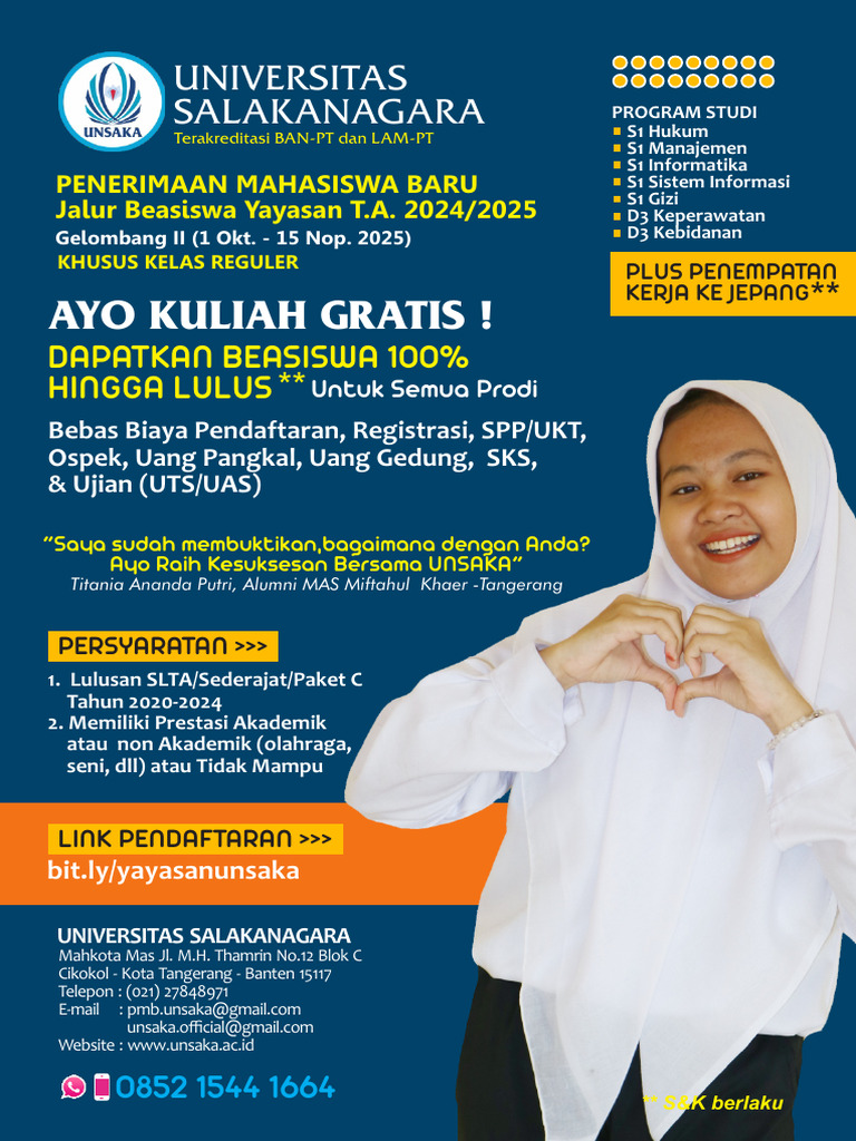 008 Flyer Kelas Reguler Beasiswa 100% Gel 2 Okt 2024 | PDF