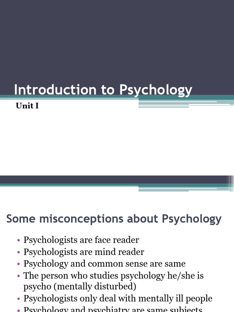 532unit I - Introduction To Psychology | PDF | Psychology | Mind