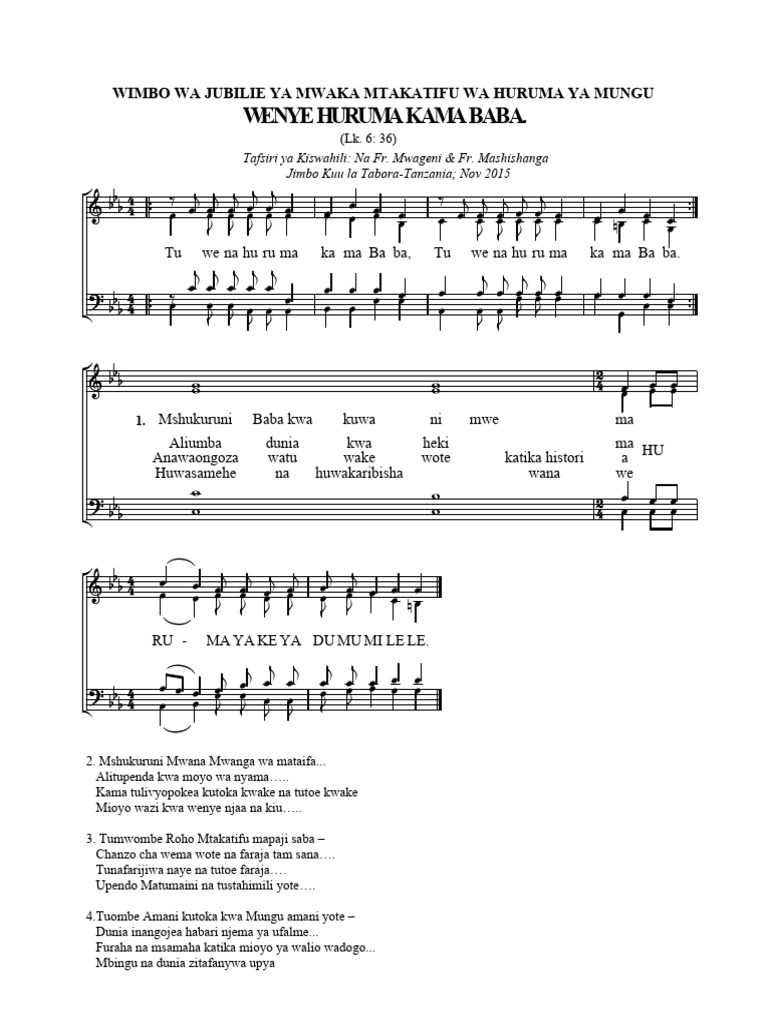 Mwenye Huruma Kama Baba | PDF