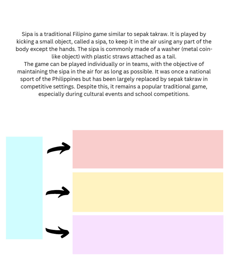 Sipa Is A Traditional Filipino Game Similar To Sepak Takraw. It Is ...