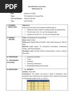 Quartile For Group Data | PDF | Quartile | Lesson Plan