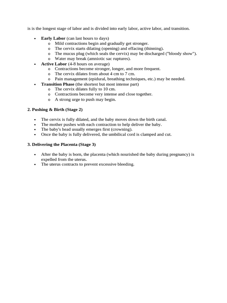 child birth process | PDF