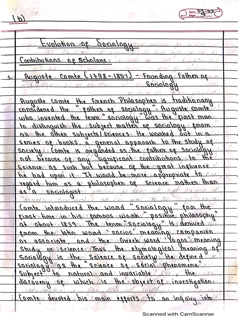 Sociology Hand Written | PDF