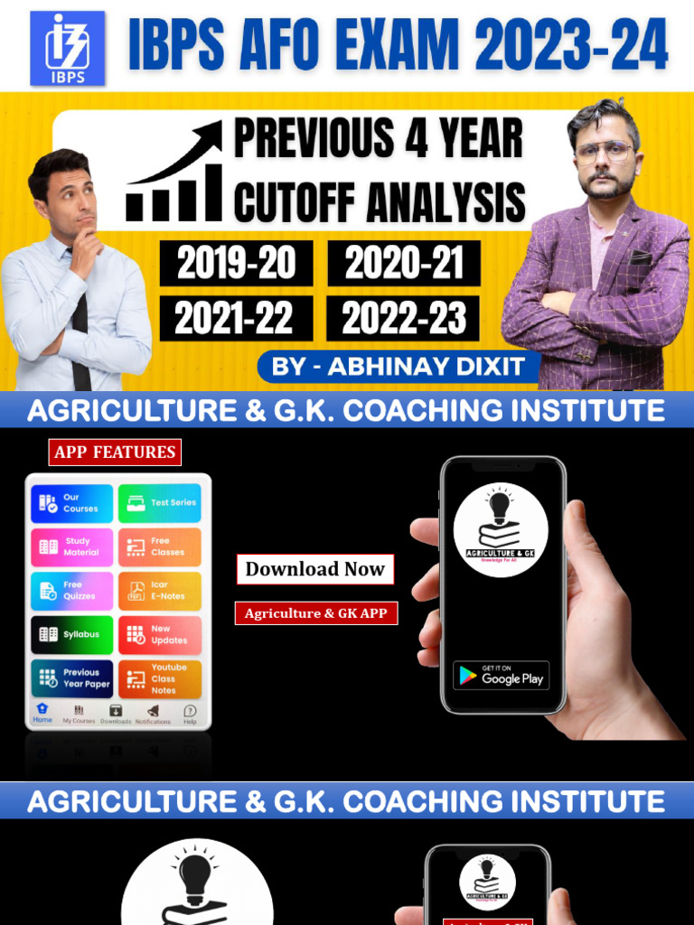 Ibps Afo Last 4 Year Cutoff | PDF