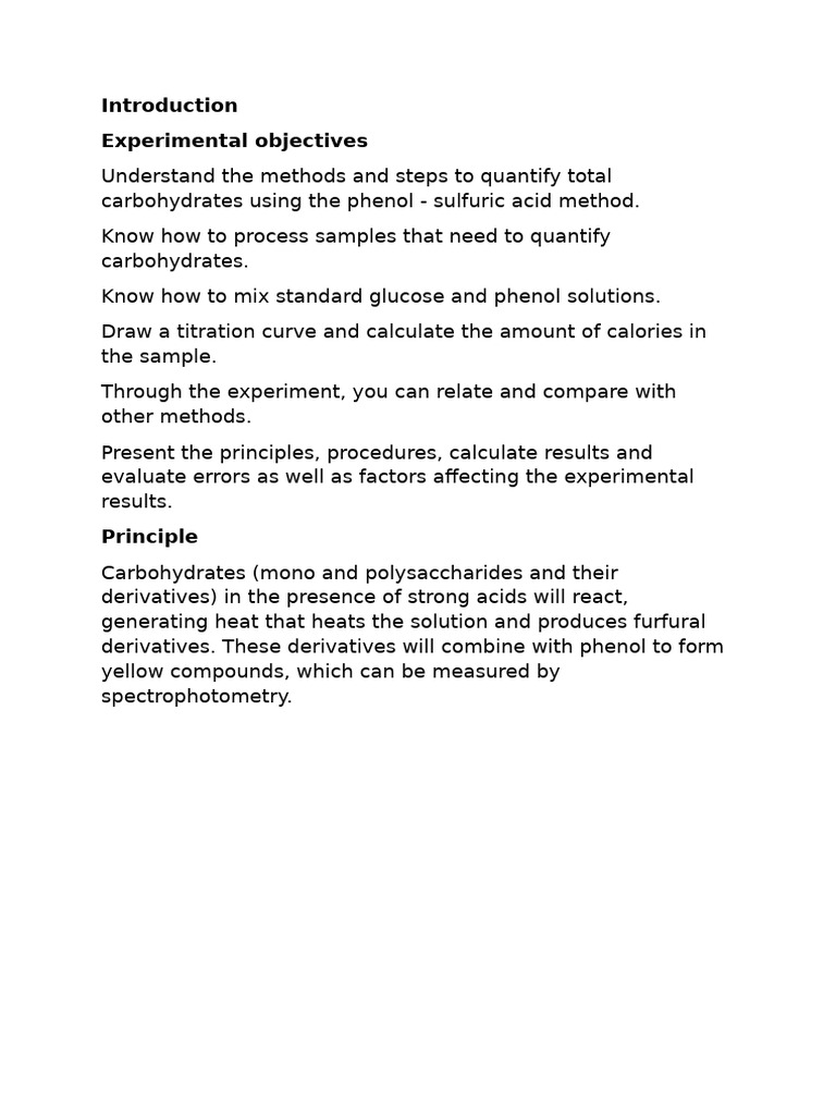 Experimental Objectives | PDF