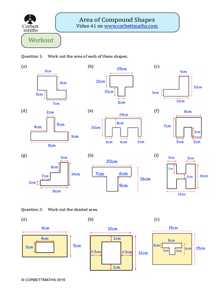 Area of Compound Shapes | PDF