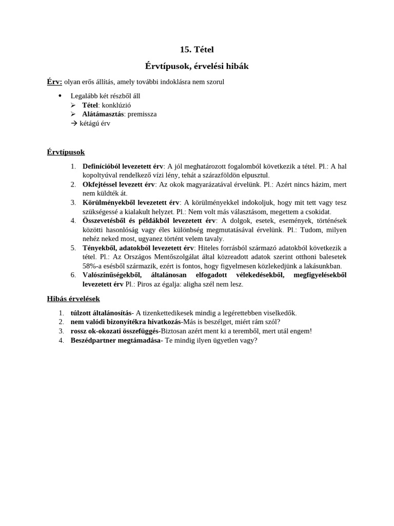 Tétel | PDF