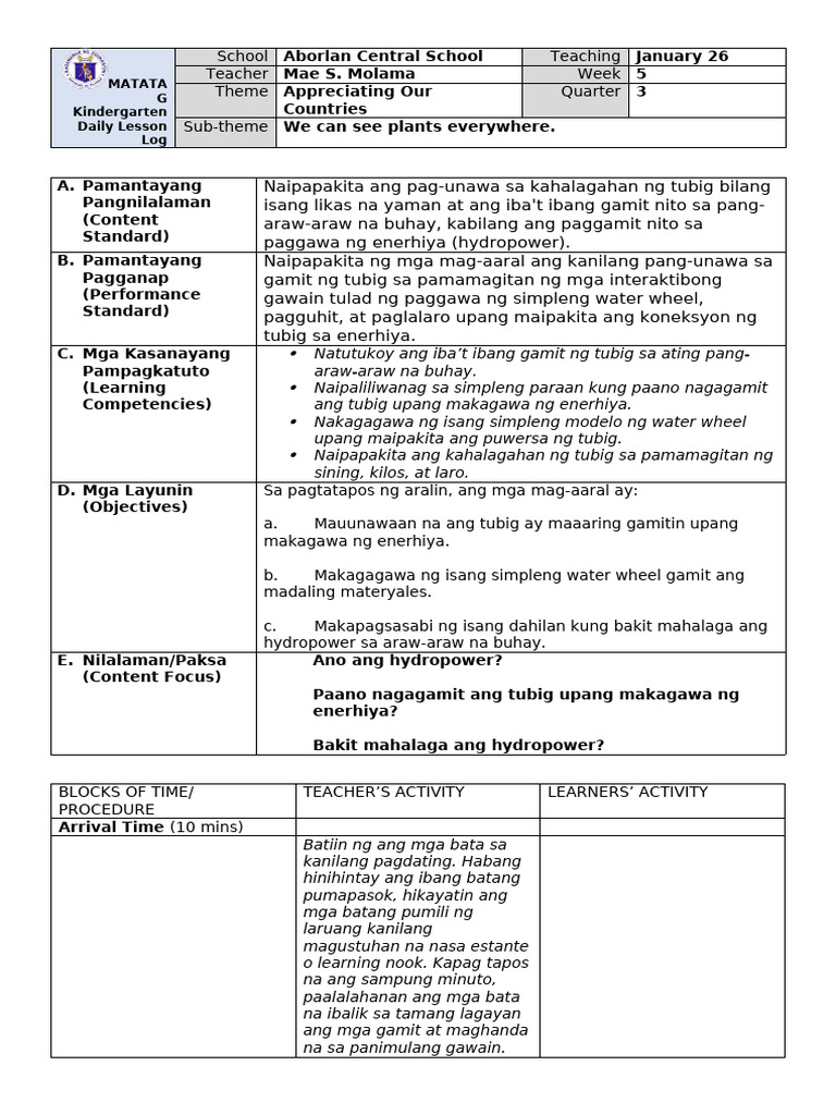 MATATAG With LP Parts | PDF