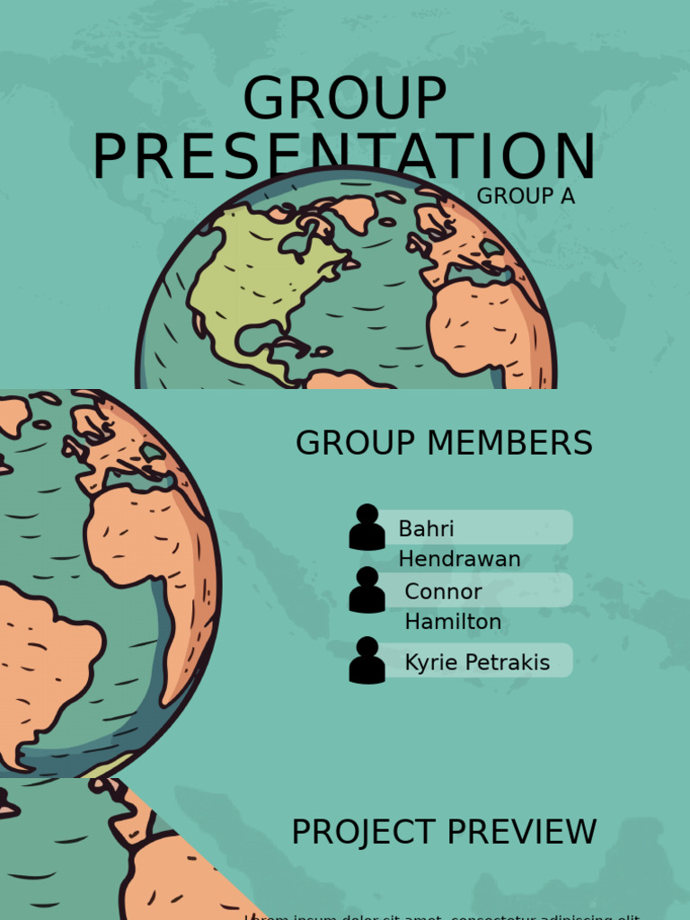 Green and Black World Globe Illustration Group Presentation | PDF