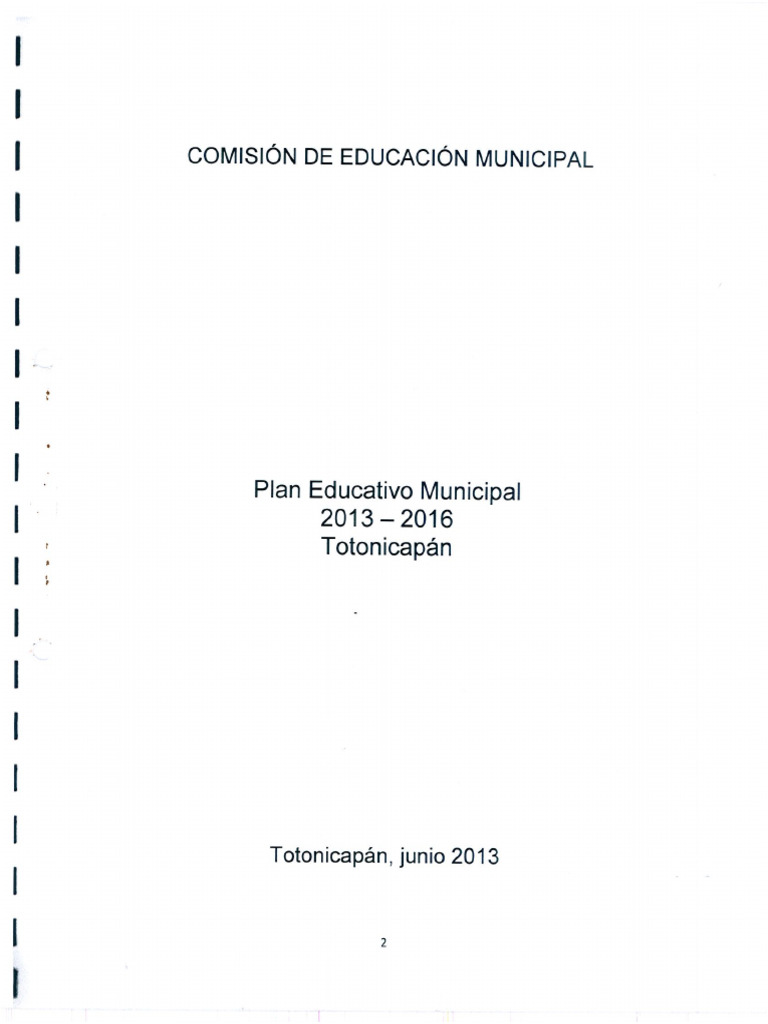 Plan Educativo Municipal | PDF