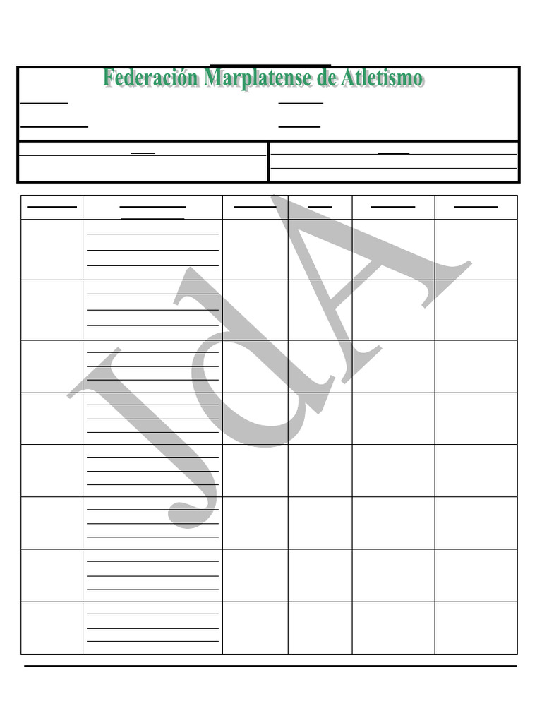 Planillas Relevos Jda | PDF