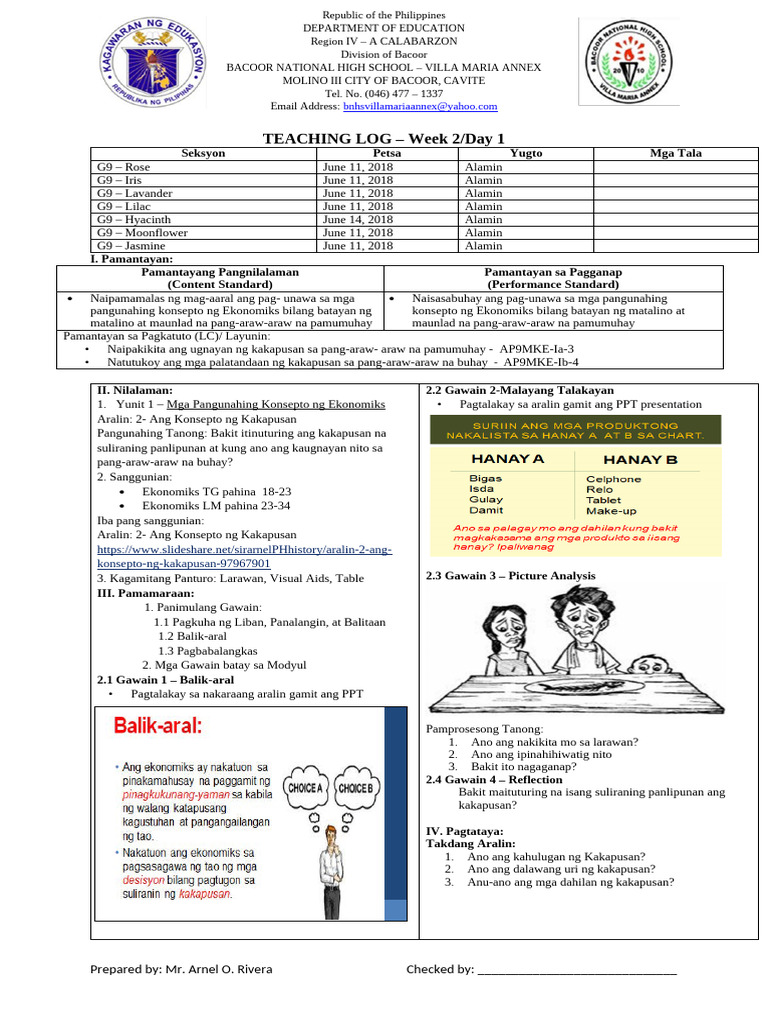 Unit1 Lesson 2-Konsepto NG Kakapusan | PDF