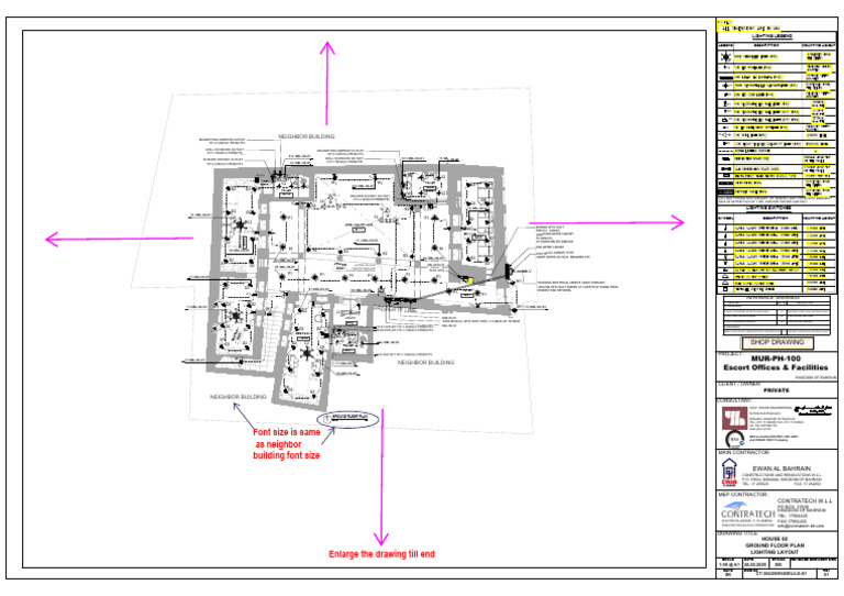 El-Ak02-200 Ground Floor Lighting Layout (B&W) | PDF