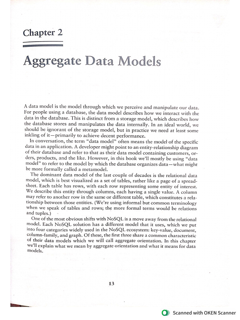 Aggregrate Data Models | PDF