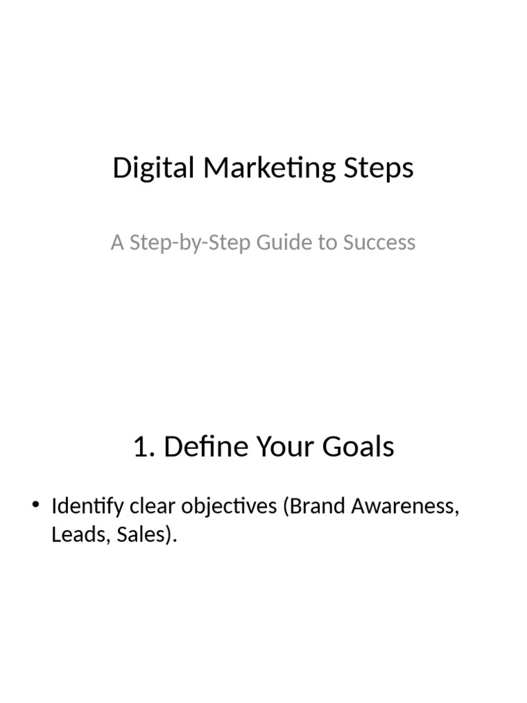 Digital Marketing Steps | PDF