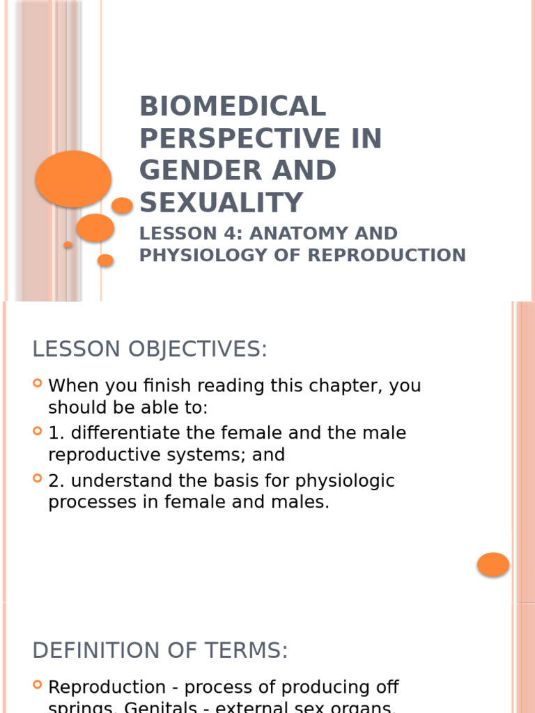 Lesson 4 Biomedical Perspective in Gender and Sexuality | PDF ...
