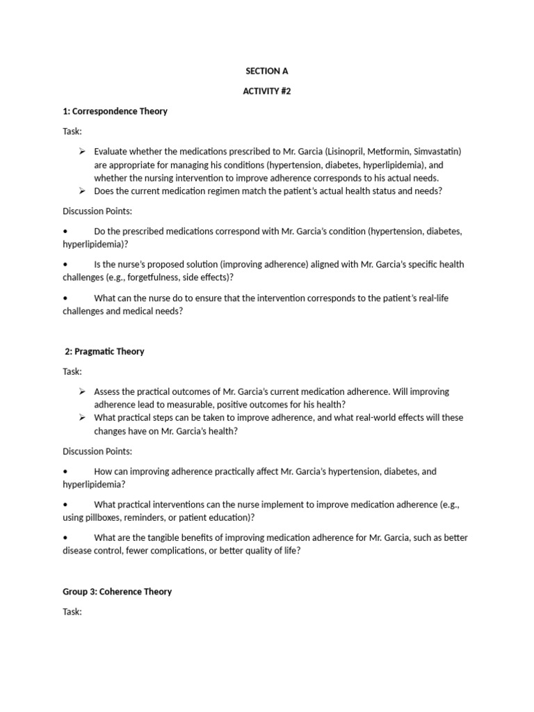 SECTION-A_Activity-2 | PDF | Chronic Condition | Nursing