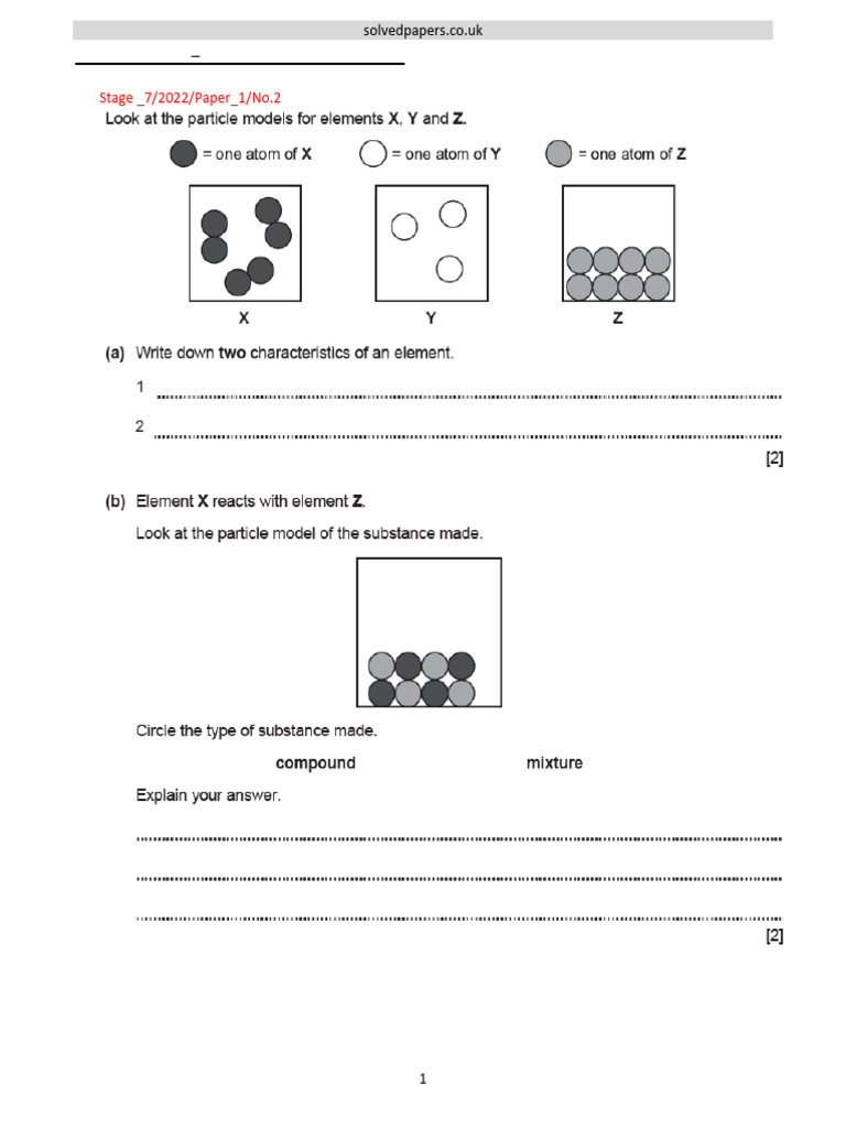 2023 2 States of Matter Checkpoint Sec 1 Chemistry Progression Stage 7 ...