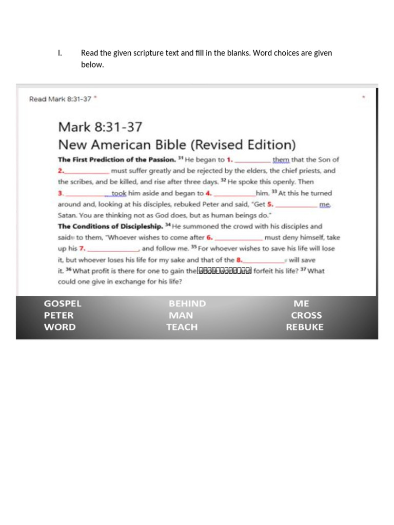 Scripture Reflection and Prayer Exercises | PDF