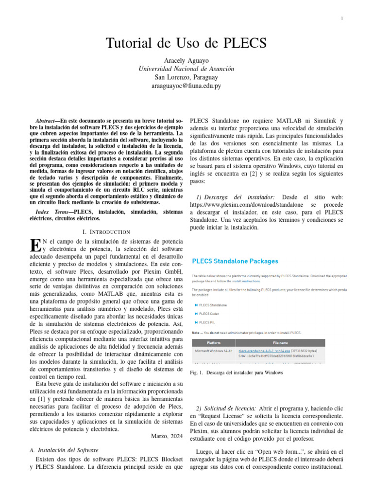 Tutorial Uso de PLECS | PDF | Red eléctrica | Software