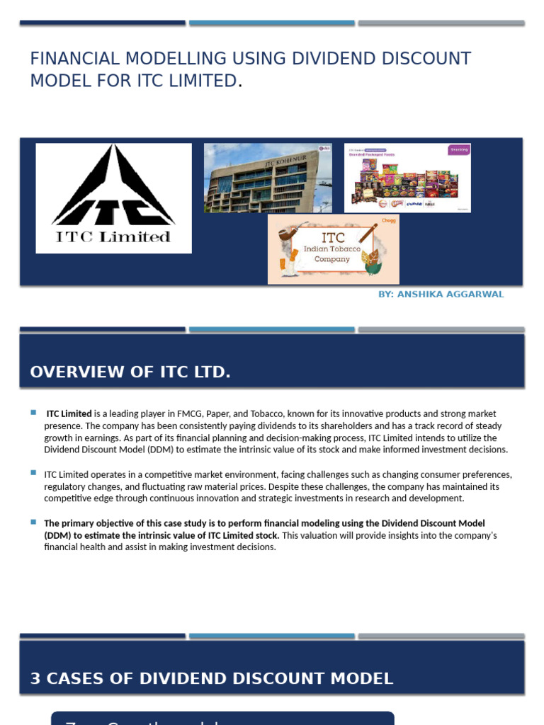Financial Modelling Using Dividend Discount Model For ITC | PDF | Discounted Cash Flow | Dividend