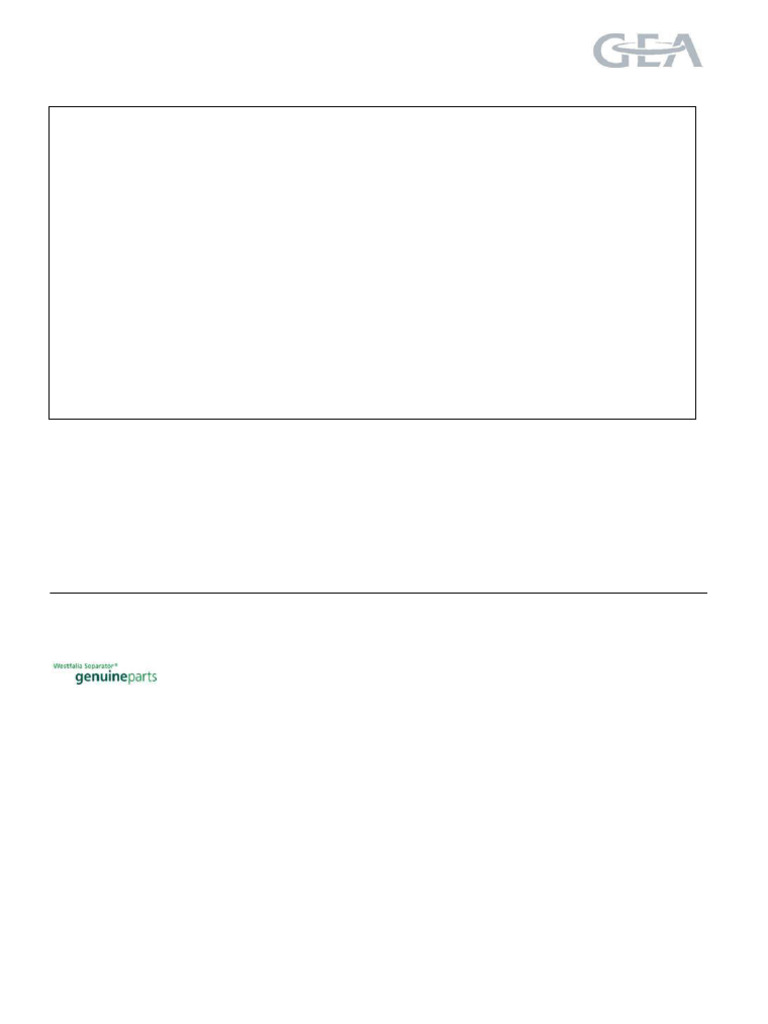 Westfalia Separator Parts Catalogue | PDF | Valve | Screw