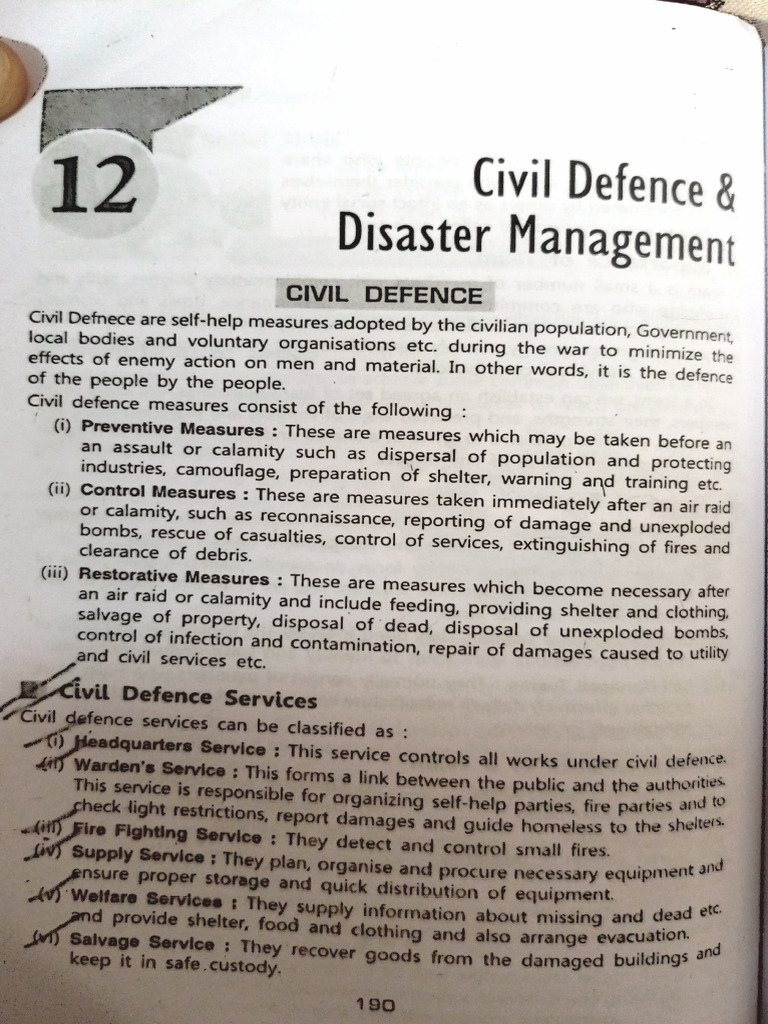 Civil Defence and Disaster Management Guide | PDF | Civil Defense ...