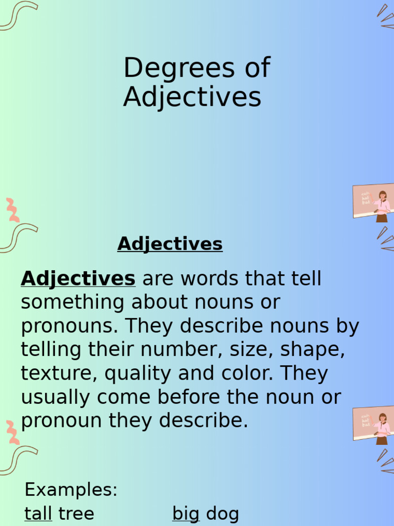 Degrees of Adjectives in Making Comparisons | PDF | Adjective ...