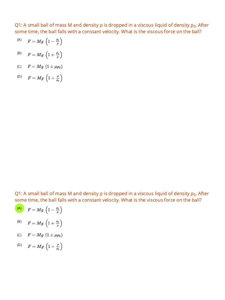 Properties of Solids and Liquids - JEE Mains PYQ 2023 Session 2 | PDF | Pressure | Elasticity ...