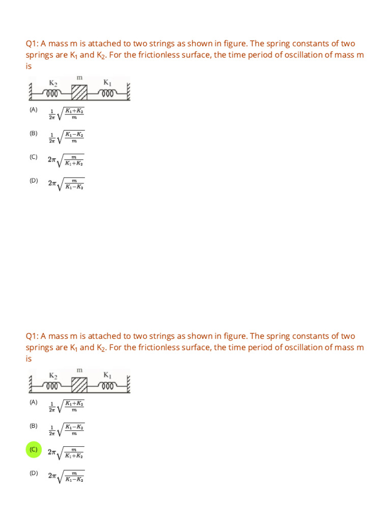 Oscillations and Waves - JEE Mains PYQ 2023 Session 2 | PDF | Sound | Harmonic