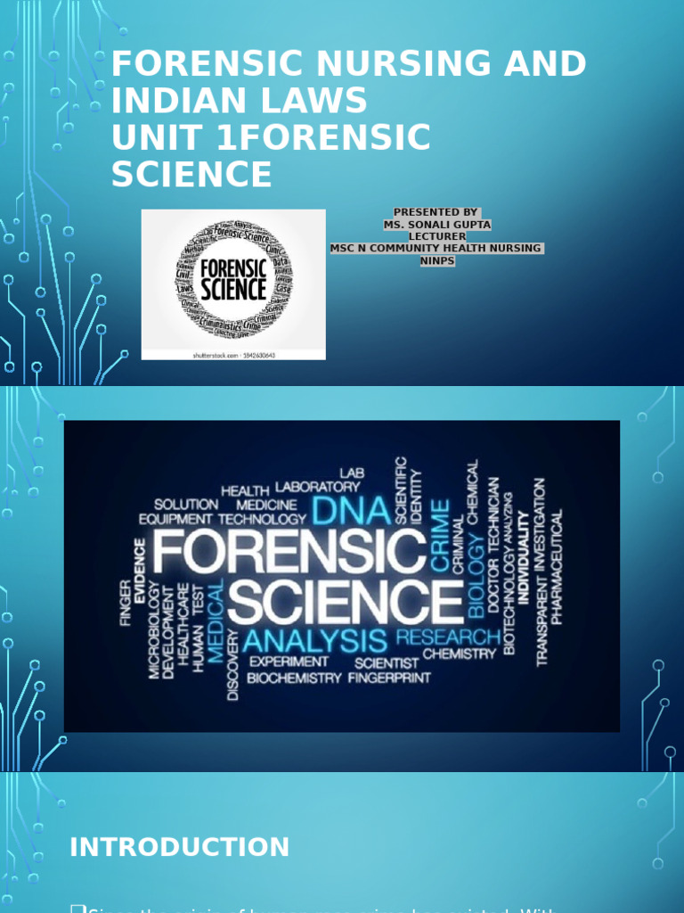 Forensic Nursing and Indian Laws Overview | PDF | Forensic Science ...