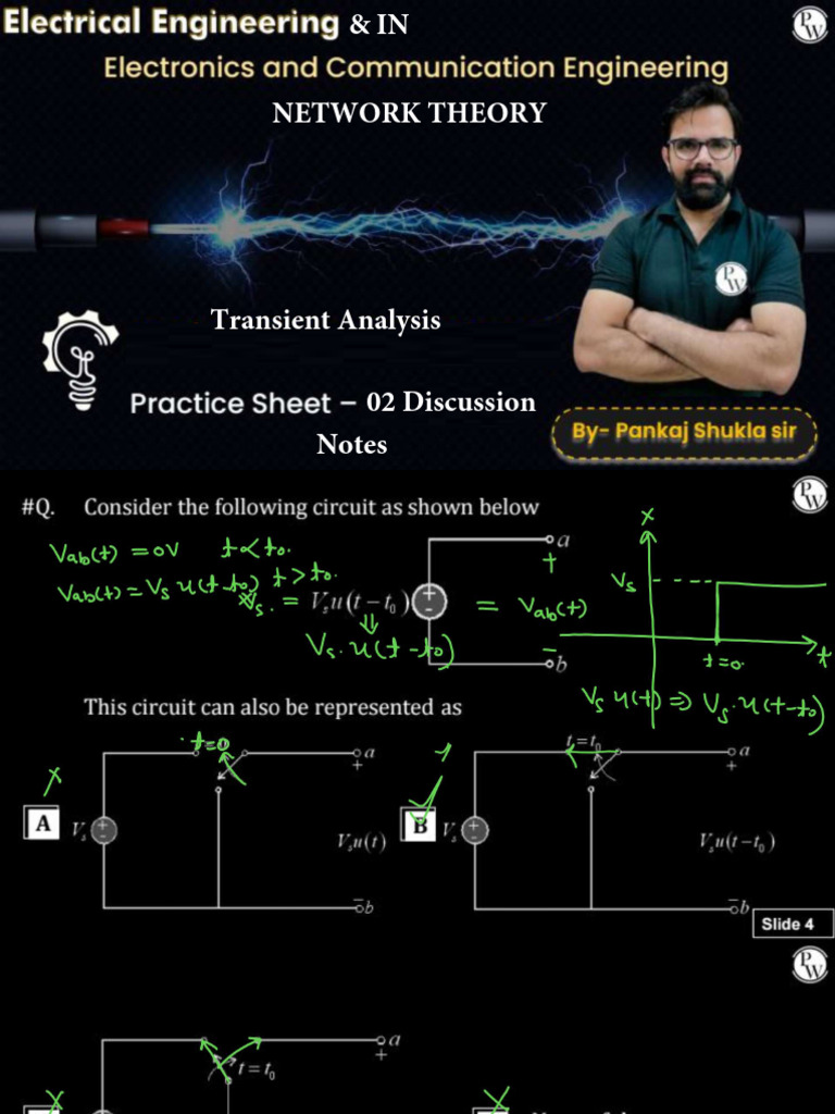 Transient Analysis _ Practice Sheet 02 Discussion Notes | PDF