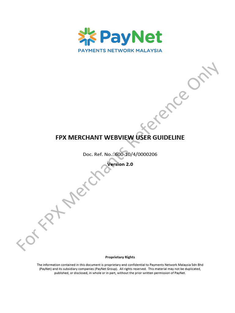 FPX Merchant Webview User Manual v2.0 | PDF | Password | User (Computing)