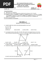 9 Cbse - 7.triangles (Worksheet) | PDF | Elementary Geometry | Euclidean Geometry