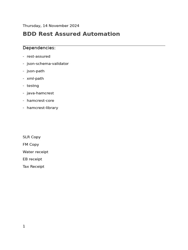 BDD Rest Assured Automation | PDF