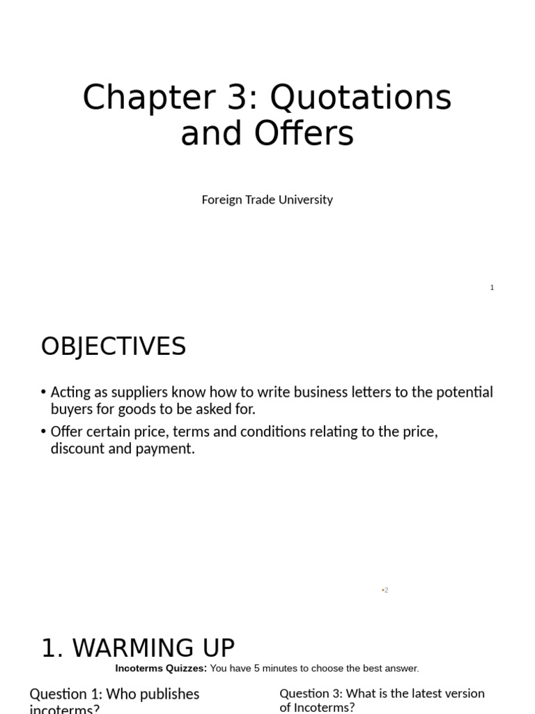 Quotations and Offers | PDF | Trade | Business