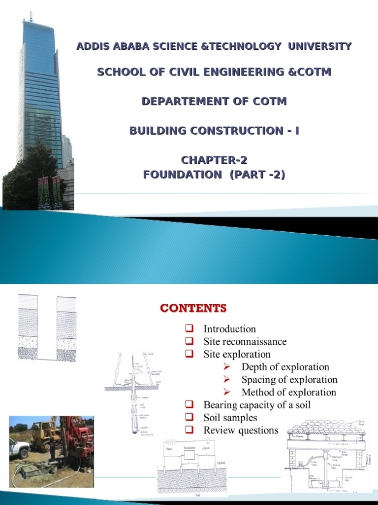 Chapter-2 Foundations-2 (Soil Investigation) | PDF | Foundation ...