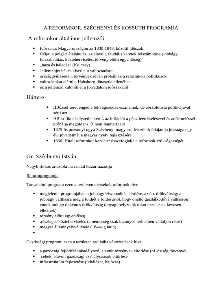 9. a reformkor | PDF