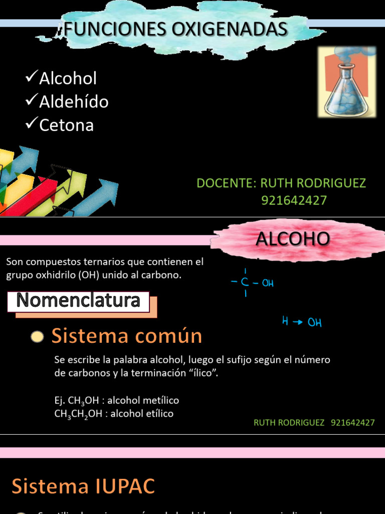 Funciones Oxigenadas: Alcoholes, Aldehídos y Cetonas | PDF | Etanol | Glicerol