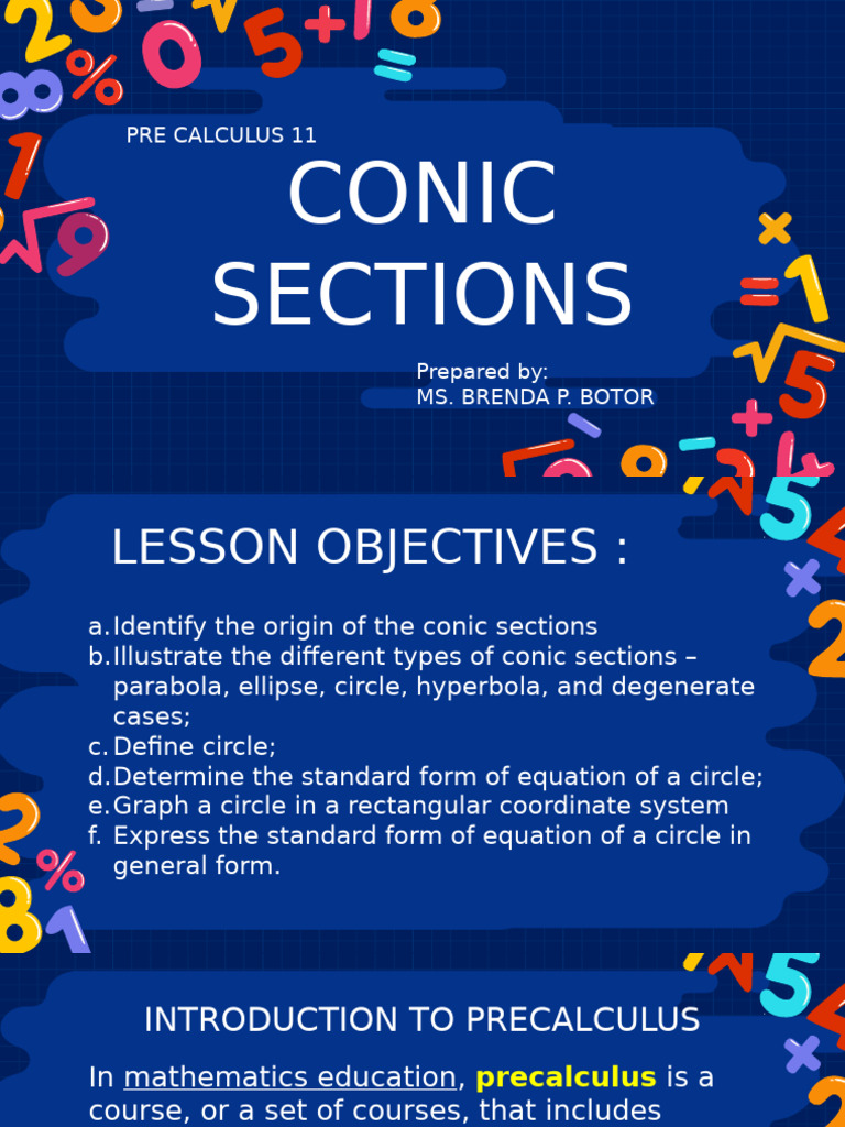 Understanding Conic Sections in Precalculus | PDF | Precalculus ...