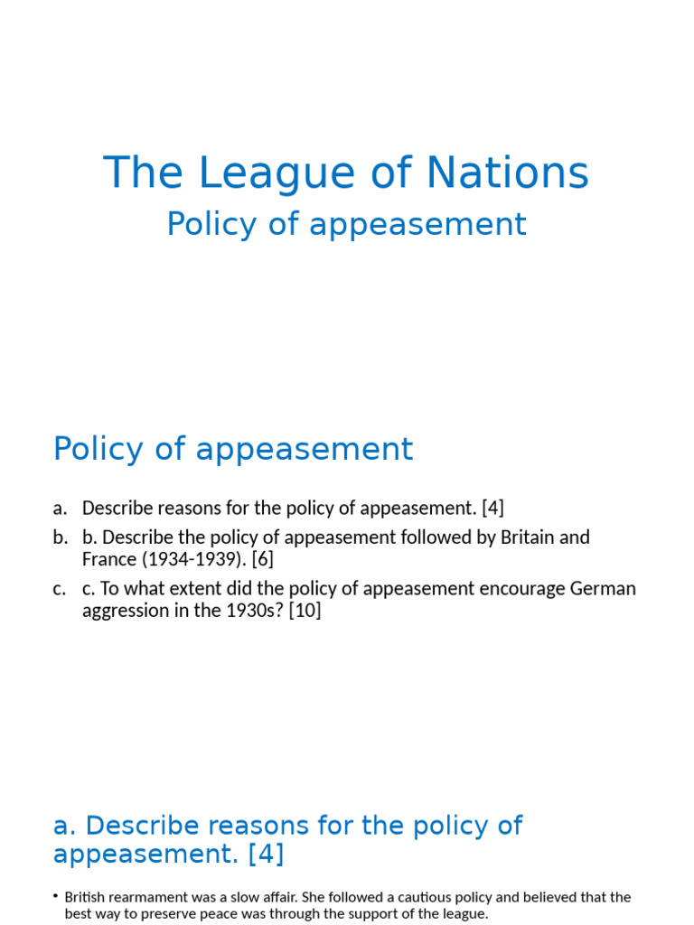 05. Policy of Appeasement 2 | PDF | Nazi Germany | Diplomacy