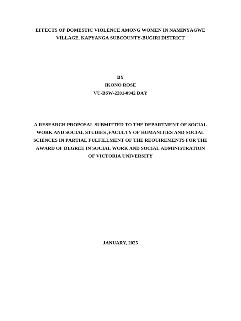 Ikono Proposal Final | PDF | Psychological Abuse | Domestic Violence