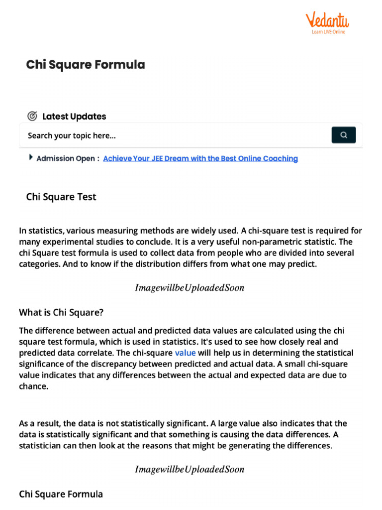 Chi Square Formula | PDF