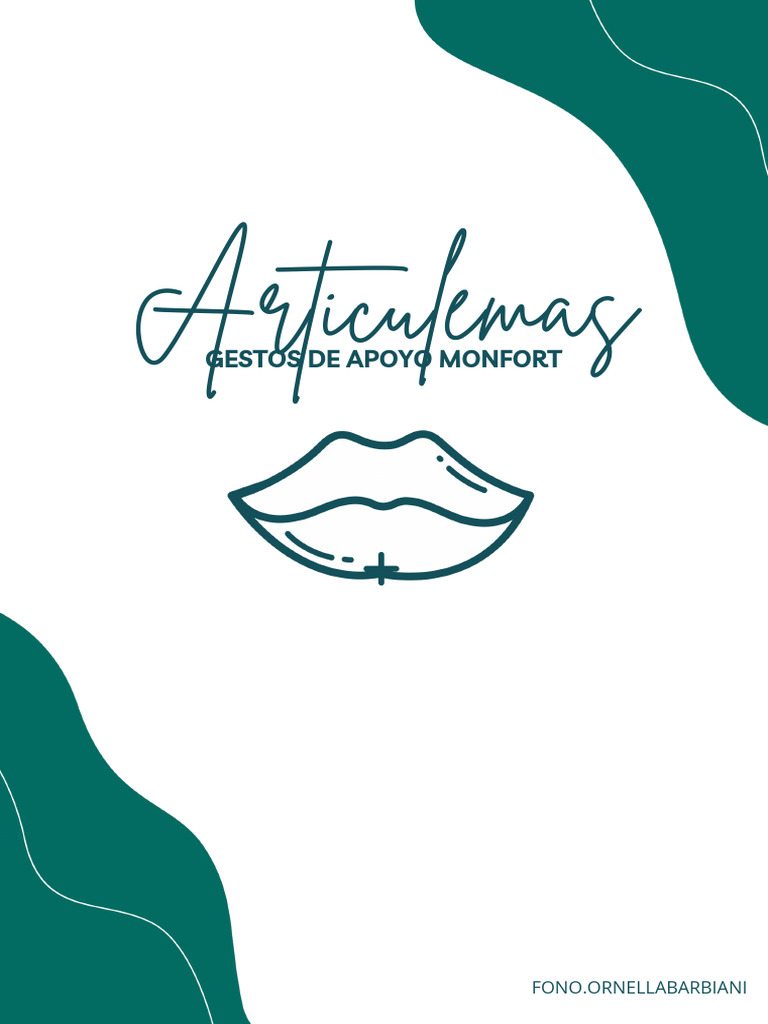 Articulemas y Gestos Monfort - Fono Ornella Barbiani - Original | PDF | Fonema | Comunicación humana