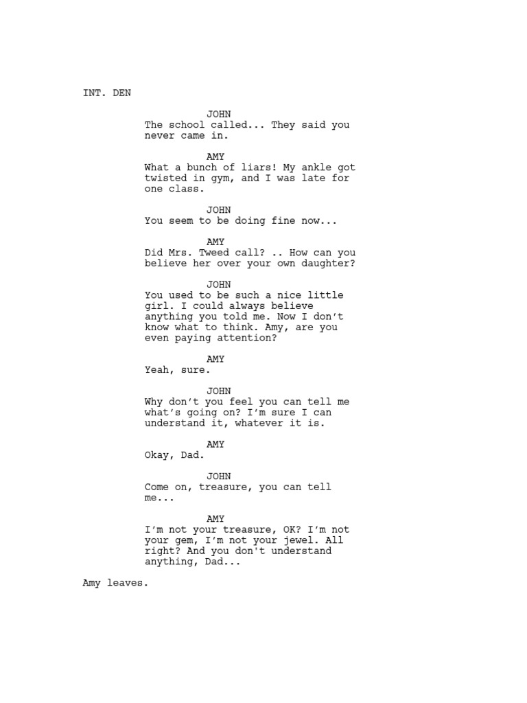 Script-John and Amy (Vol 1-6) | PDF