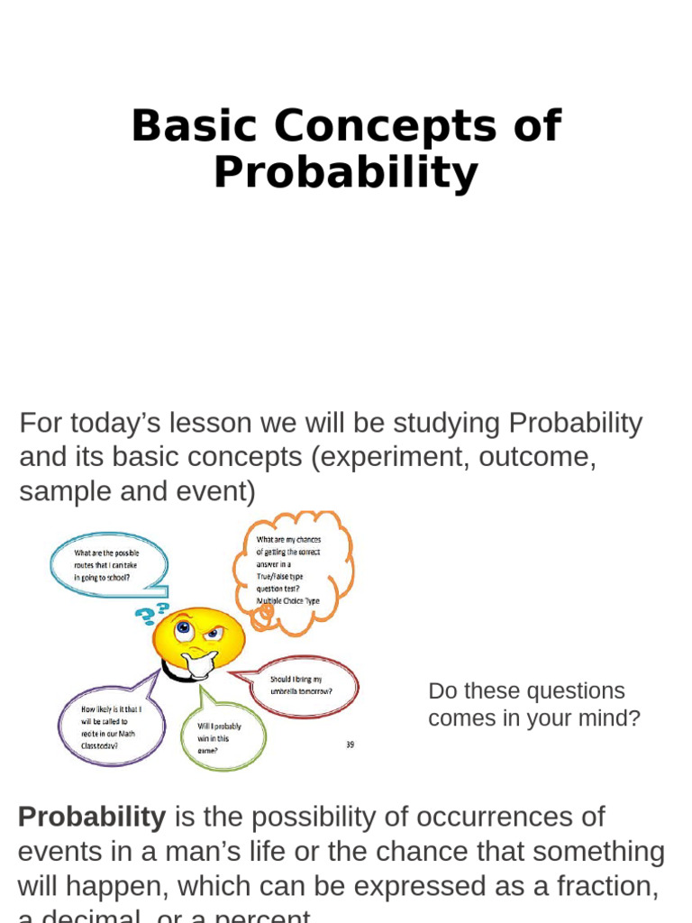 Basic Probability Concepts Explained | PDF